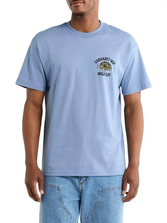 Carhartt Work In Progress Wild Life Organic Cotton Graphic T-shirt - Gentle Blue