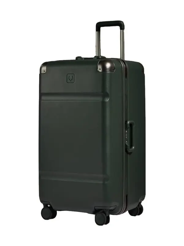ANTLER Heritage Stripe Trunk Suitcase - Dark Forest Green