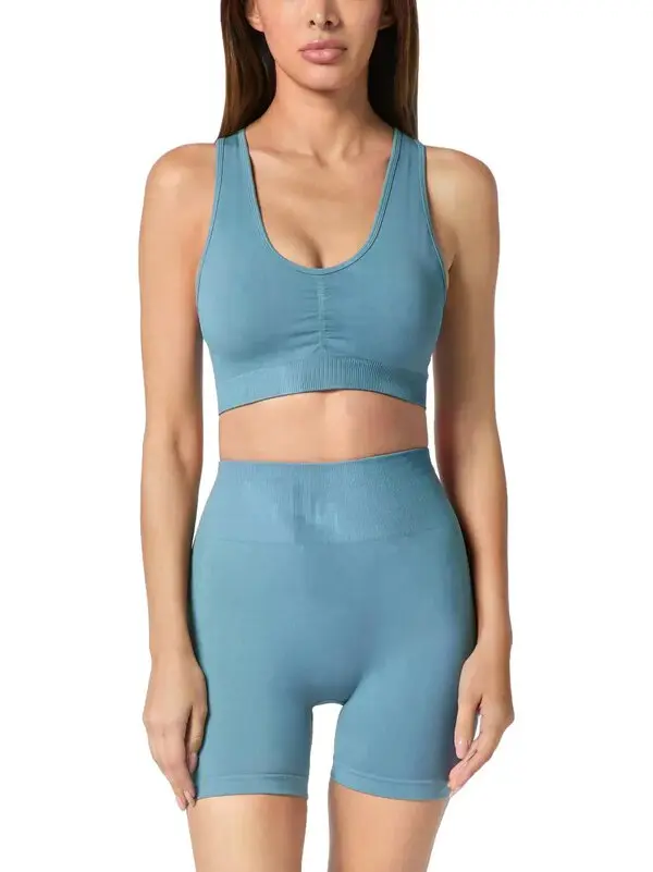 PLEIN SPORT Sleeveless Crossover Strap Top - Blue