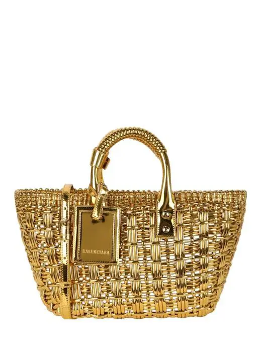 Balenciaga Bistro Xs Basket Top Handle Bag - Gold
