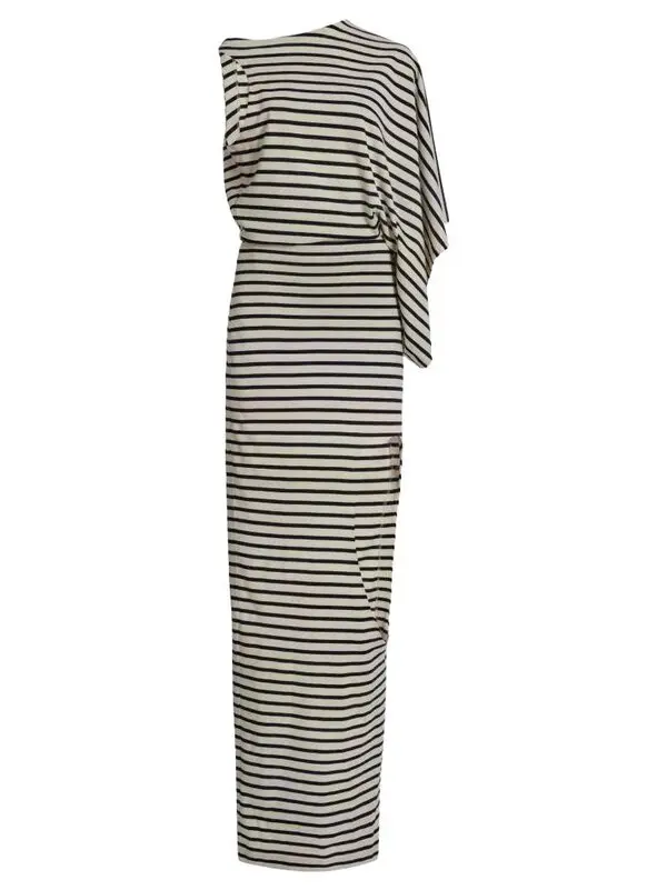 A.W.A.K.E. Mode Asymmetric Cut-out Maxi Dress - Neutrals