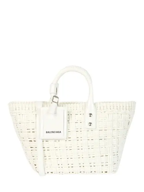 Balenciaga Bistro Xs Basket Top Handle Bag - Optic White