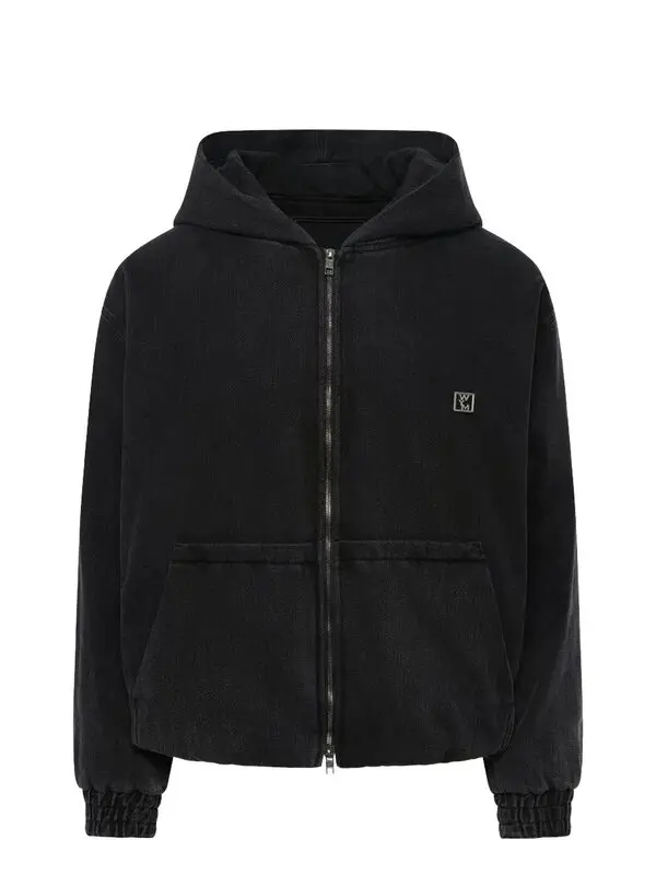 WOOYOUNGMI Dyed Denim Hoodie - Black