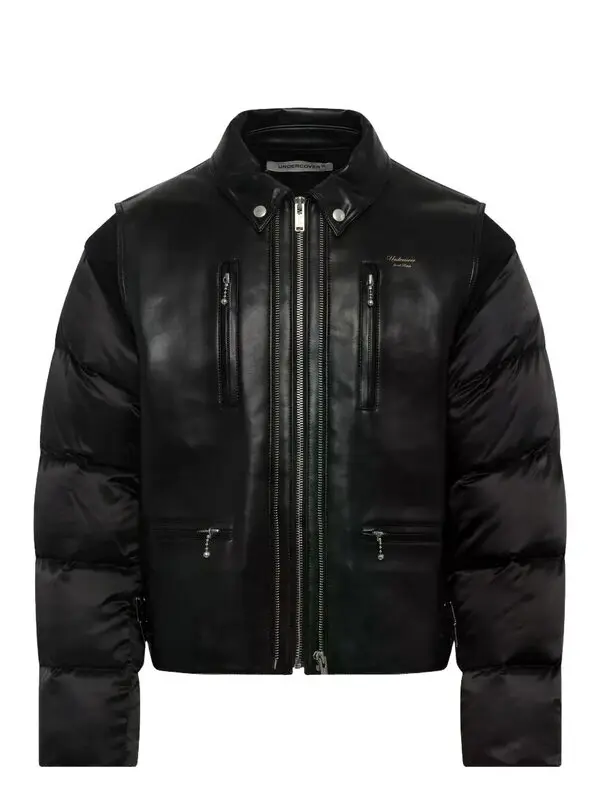 Undercover Quilted Sleeve Panelled Jacket - Black