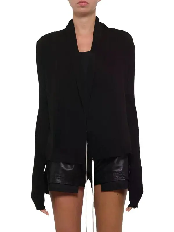 Rick Owens Naska Asymmetrical Cardigan - Black