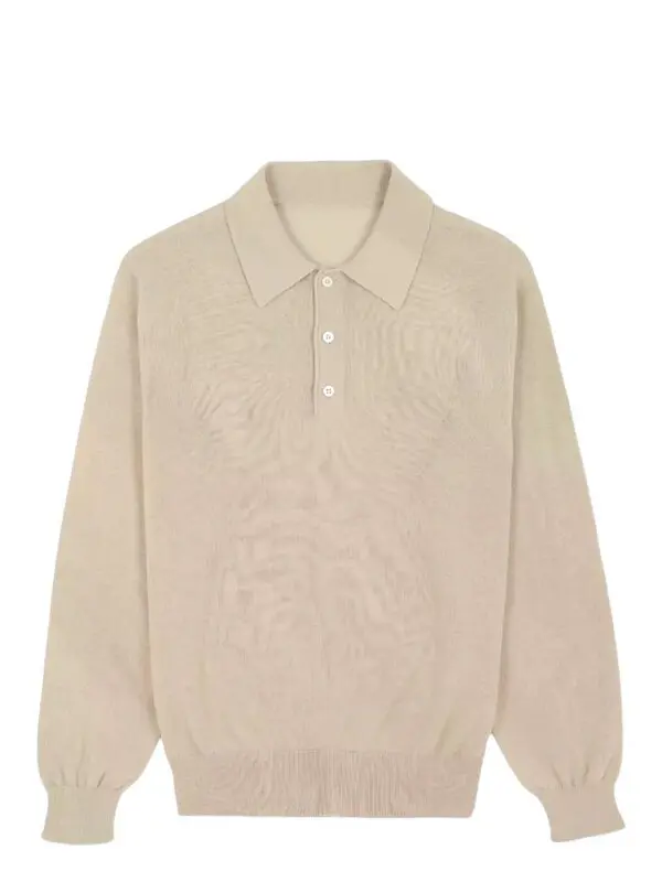 FORTELA Bennet Long-sleeved Polo Shirt - Neutrals