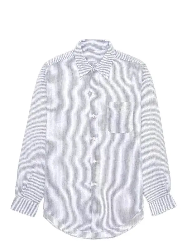 FORTELA King Striped Linen Shirt - Blue