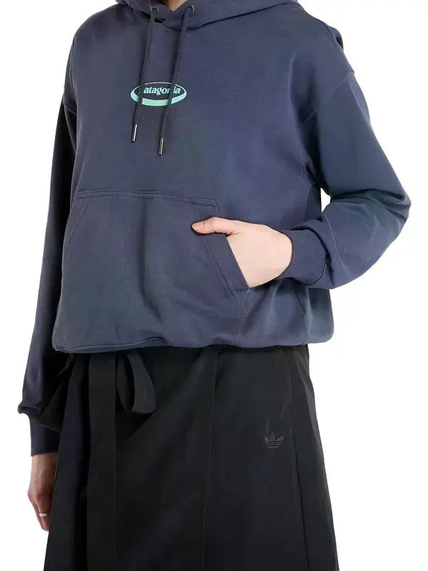 Patagonia Logo-print Drawstring Hoodie - Blue