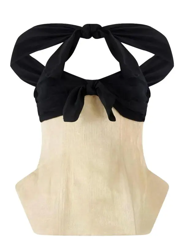 Rosie Assoulin Strapless Peplum Top - Neutrals