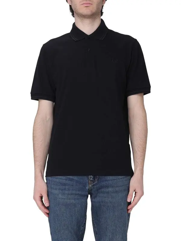 Fred Perry Cotton Polo Shirt - Black