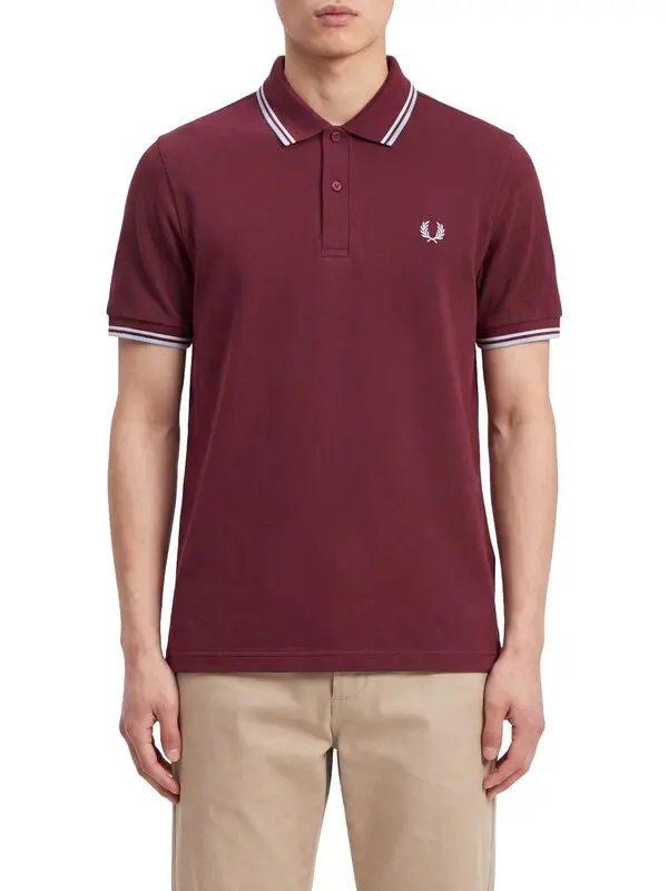 Fred Perry Cotton Polo Shirt - Red