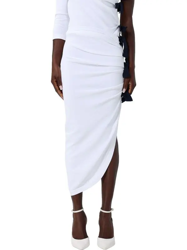 Liviana Conti Skirt With Bow Detailing - White