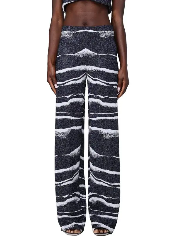 Liviana Conti Printed Wide Leg Pants - Blue