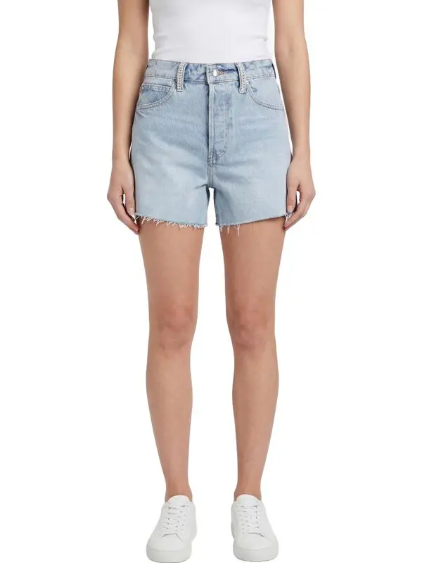 Alexander Wang Distressed Denim Shorts - Stone Washed