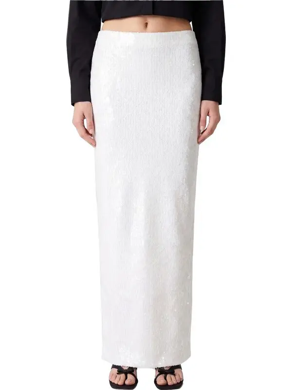 TOTEME Sequined Maxi Skirt - White