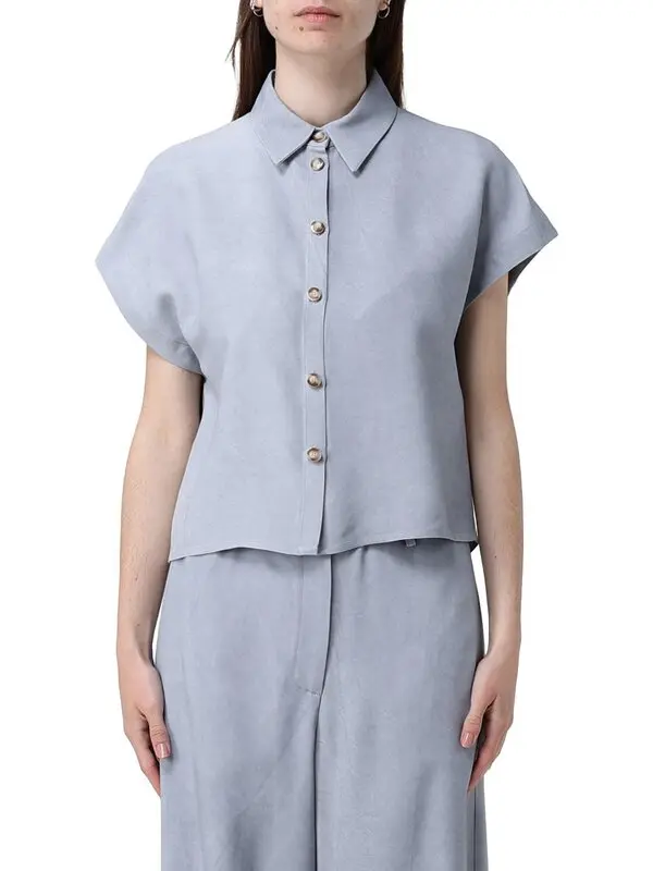 ALYSI Short Sleeve Shirt - Denim