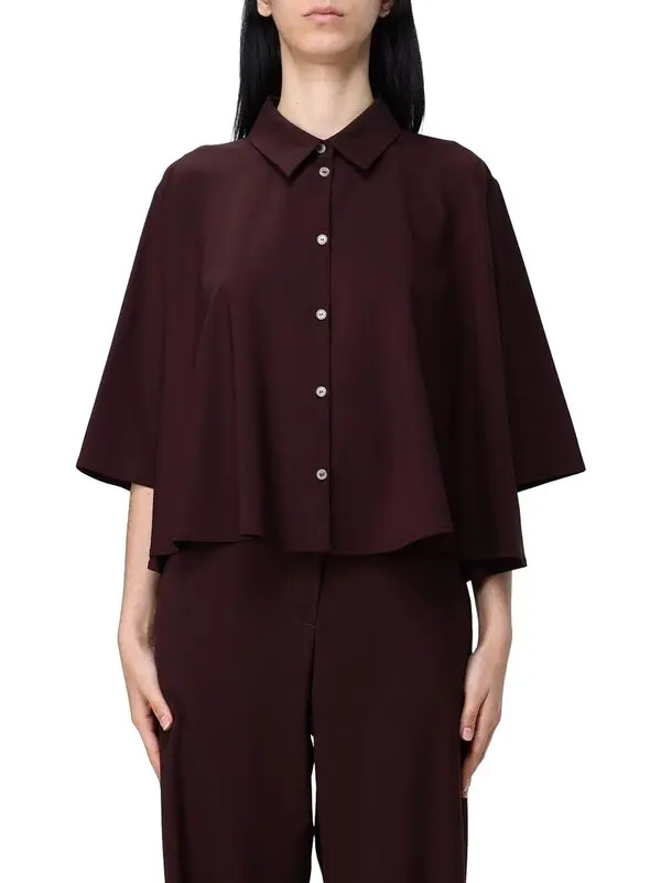 ALYSI Virgin Wool Casual Shirt - Violet