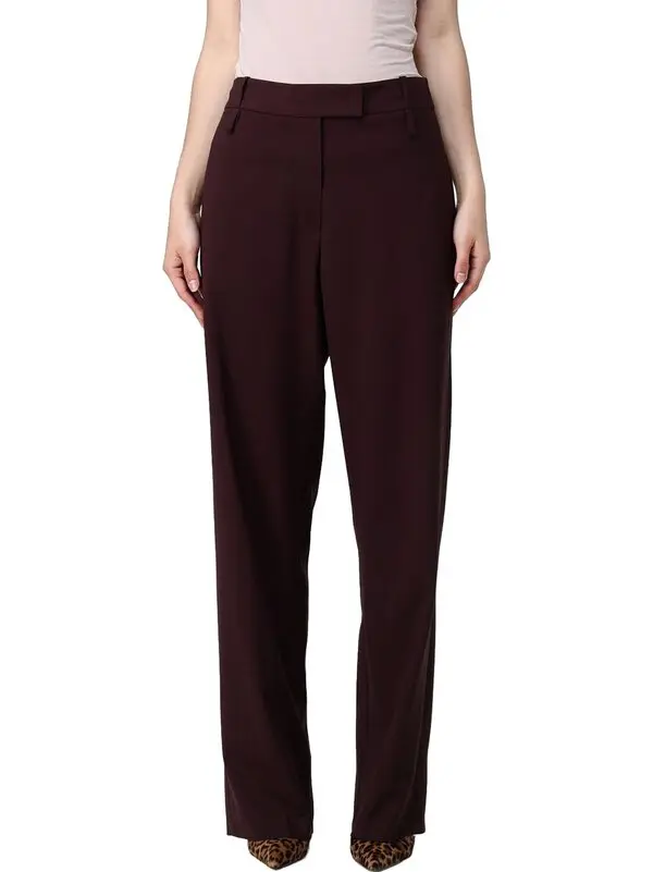 ALYSI Tailored Trousers In Gabardine - Violet