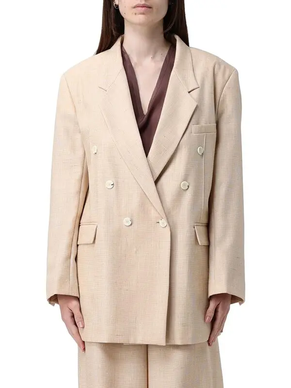 ALYSI Double-breasted Blazer - Beige