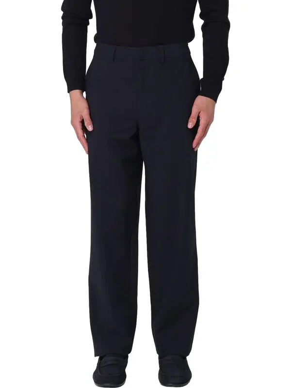 Armani Exchange Tailored Straight Leg Trousers - Navy