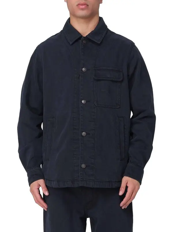 Armani Exchange Button-up Collared Jacket - Navy