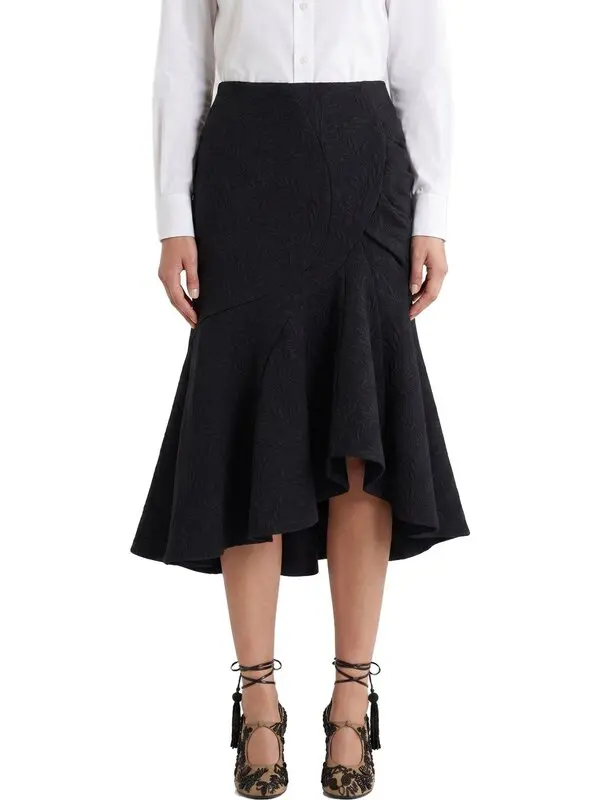 Dries Van Noten Textured Skirt - Black