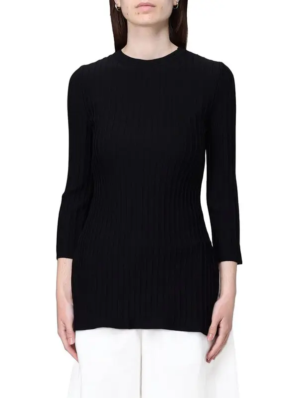 Max Mara Ribbed Knit Top - Black