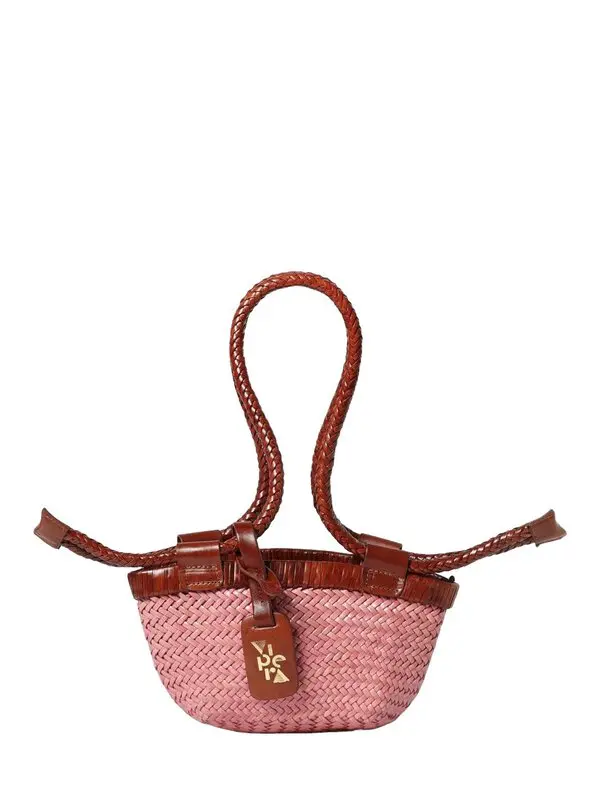 VIPERA Woven Tote Bag - Pink