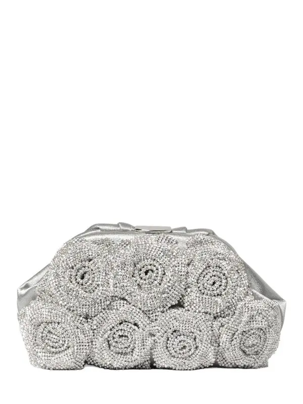 TWENTY FOURHAITCH Embellished Clutch - Silver