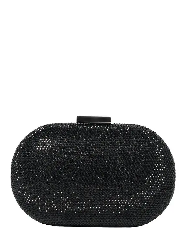 TWENTY FOURHAITCH Embellished Clutch With Clasp - Black