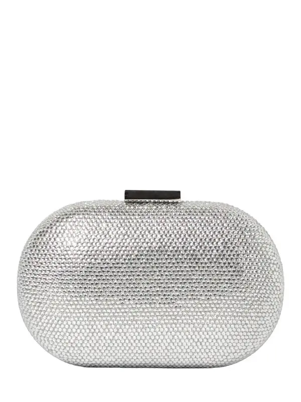 TWENTY FOURHAITCH Embellished Clutch With Clasp - Blush Pink