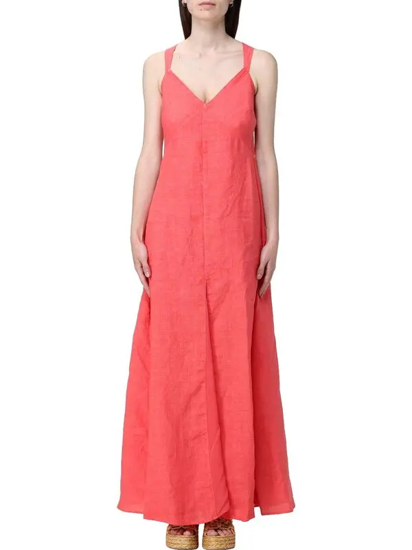 120% Lino Maxi Dress - Red
