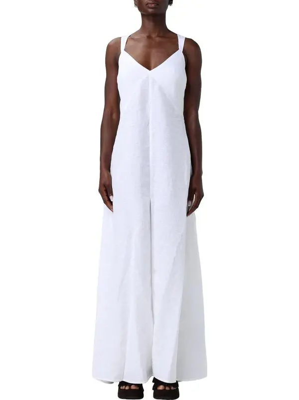 120% Lino Maxi Dress - White