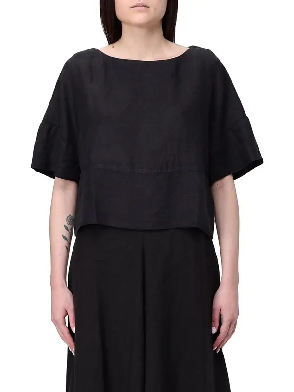 120% Lino Linen Top - Black