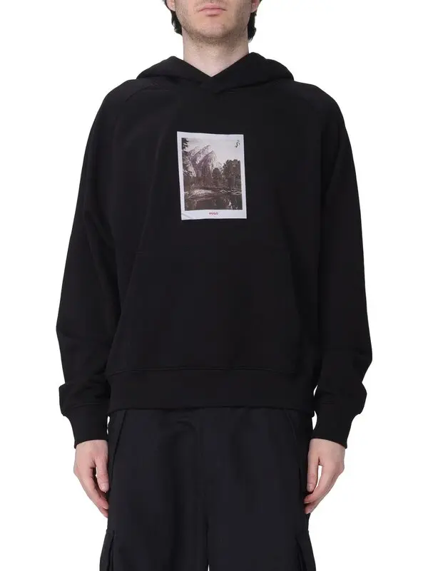 Hugo Sweatshirt With Graphic Print - Black