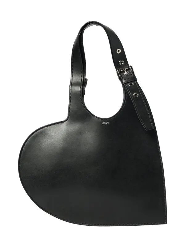 Coperni Heart Leather Bag - Black