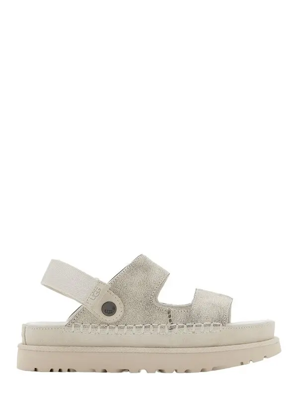 UGG Goldenstar Crackle Glide Sandals - White