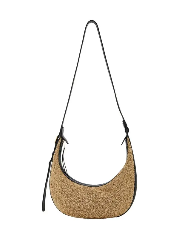 Khaite Augustina Small Raffia Crossbody Bag - Brown