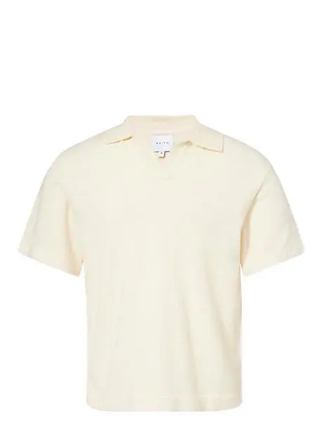 RAITH Miguel Boucle Cotton-blend Polo Shirt - Ecru