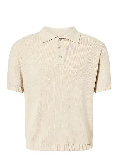 RAITH Sorelle Ribbed Knit Polo Shirt - Sand