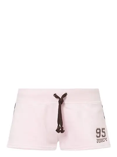 Juicy Couture Brand Print Cotton-fleece Track Shorts - Cherry Blossom