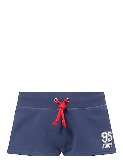 Juicy Couture Brand Print Cotton-fleece Track Shorts - Mood Indigo
