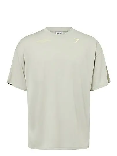 GYMSHARK Condition Club Oversize Stretch-jersey T-shirt - Haze Green/ Sorbet Ellow