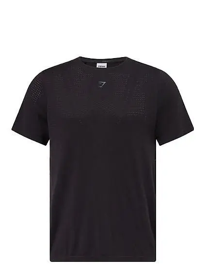 GYMSHARK Slim-fit Seamless Stretch-woven Running T-shirt - Gs Black