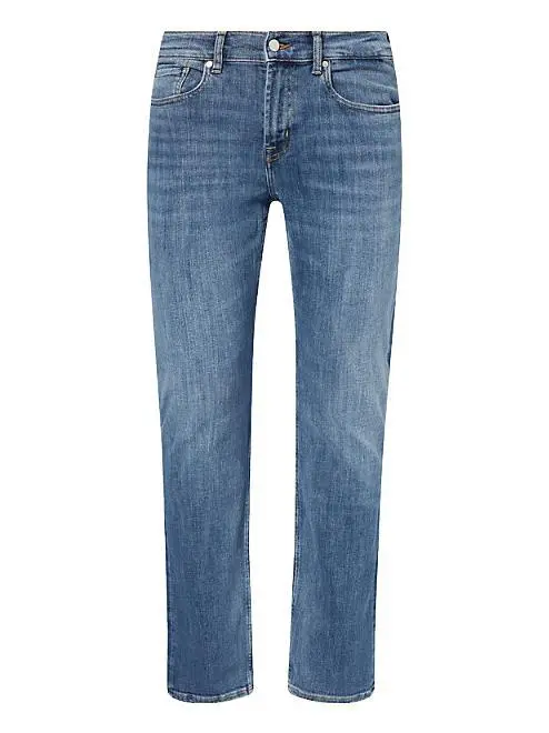 7 For All Mankind Straight-leg Mid-rise Denim Jeans - Covewash