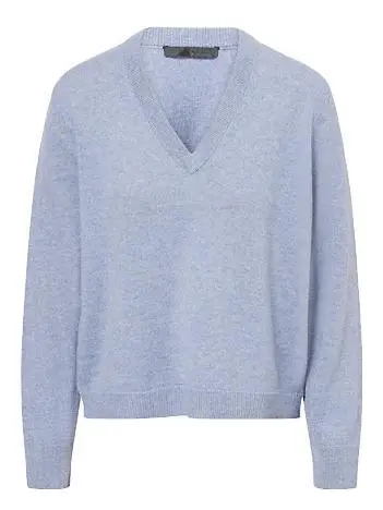 Jenni Kayne Flynn V-neck Cashmere Jumper - Faded Denim