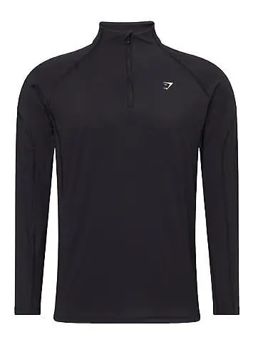 GYMSHARK Performance 1/4 Zip Stretch-jersey Top - Gs Black