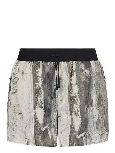 Reese Cooper Griffith Graphic-print Woven Running Shorts - Tree Bark