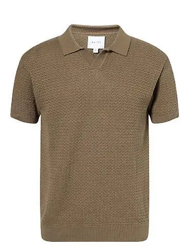 RAITH Rapha Textured Cotton Polo Shirt - Dark Olive