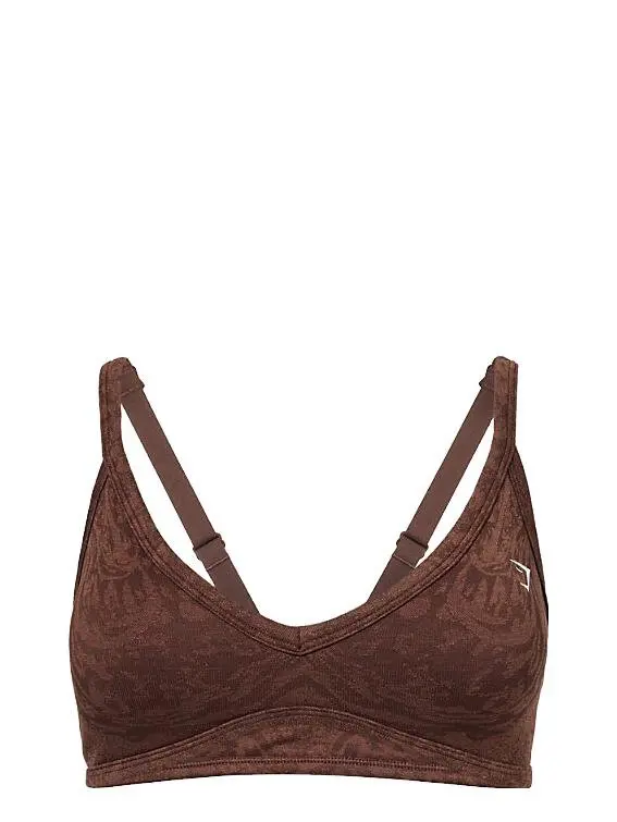 GYMSHARK Adapt Animal X Whitney Sports Bra - Gs Arch Brwn/soft Brown